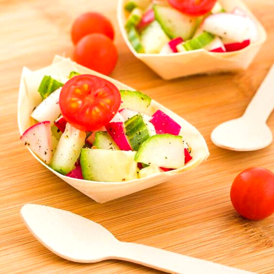 Charcuterie Mini Bamboo Grazing Boat Platter Tray Disposable Serveware ...