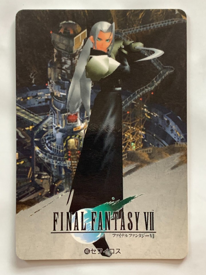 Sephiroth FINAL FANTASY VII FF7 SQUARE japanese 1997 card Japan Bandai ...