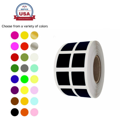 Colored Coding Stickers 1x1 Inch Square Labels in Rolls 1000 Pack | eBay
