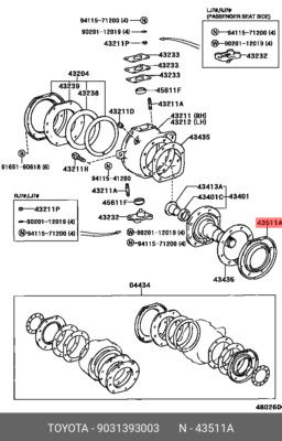 Genuine OE seal, dust for front axle hub, 9031393003 for TOYOTA 90313 ...