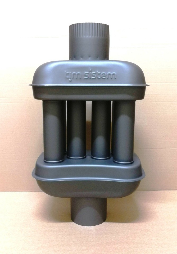 4,7'' / 120mm Flue Pipe Heat Exchanger Radiator Woodburner Fireplace ...