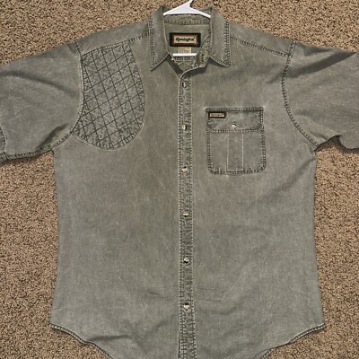 Remington Arms Shirt Adult Extra Large Button Up Hunting Army Green XL ...