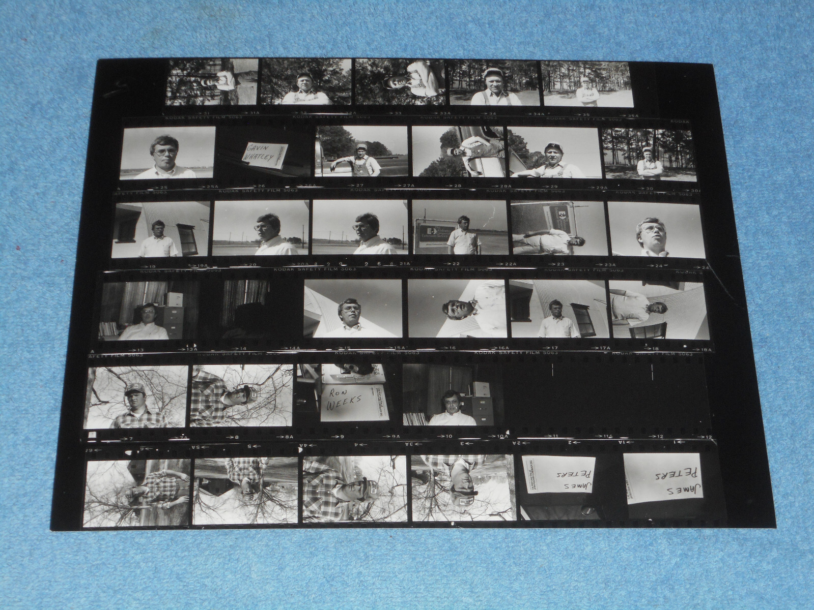 1980s Film Strip Photo Alabama Farmers James Peters Ron Weeks & Gavin ...