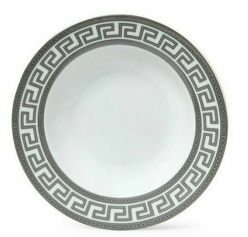 20 Piece Platinum Greek Key Bone China Dinner Serving Dish Set for 4 ...
