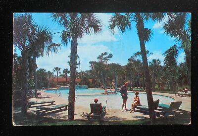 1960 Pool Area El Rancho Resort William H. Reed Myrtle Beach SC Horry ...