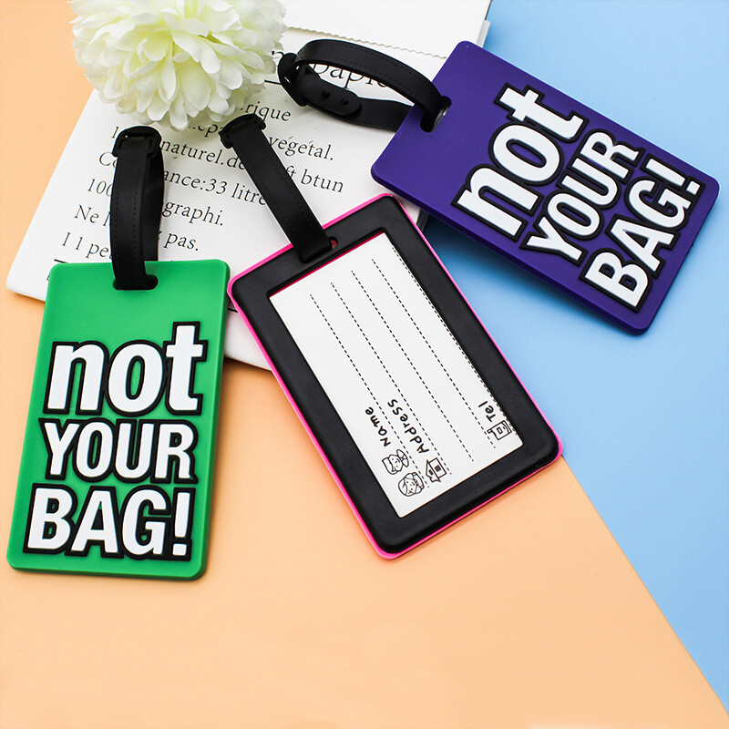 PVC Luggage Tag Letters Baggage Tag Suitcase Handbag Holiday Travel ...
