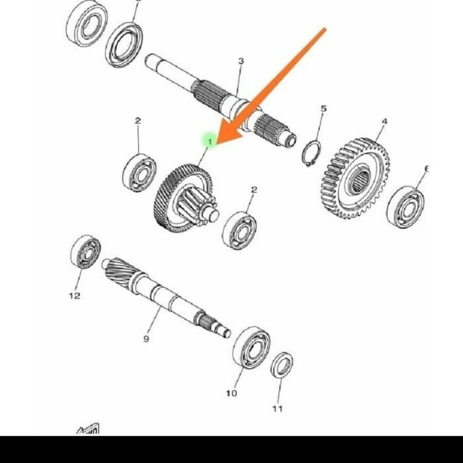 Genuine Parts Yamaha NMAX 125/150/155 Main Axle Ratio Gear Comp 2DP ...