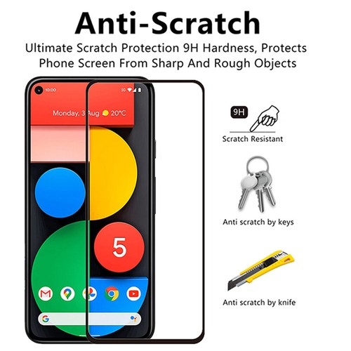 Full Glue Tempered Glass Screen Protector For Google Pixel 7 4a 5G 5 5a ...