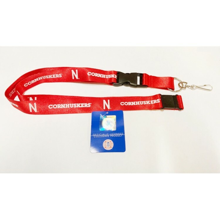 nebraska cornhuskers red ncaa college team logo lanyard keychain made ...