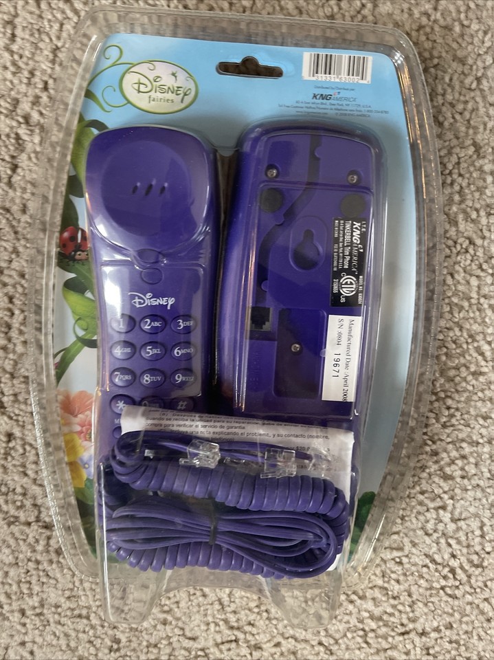 RARE Disney Tinkerbell Trim Telephone Corded Phone NEW SEALED | eBay