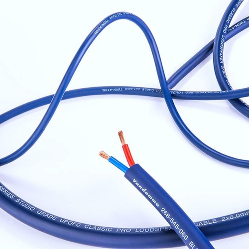 Van Damme PRO AV HiFi Speaker Cable 2.5mm Twin Core. Passive Blue ...