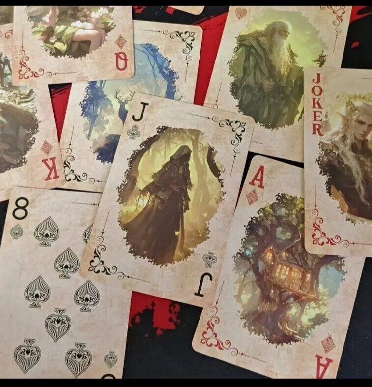 Victorian Style MISTY FOREST Playing Cards New - Vintage Style Fantasy ...