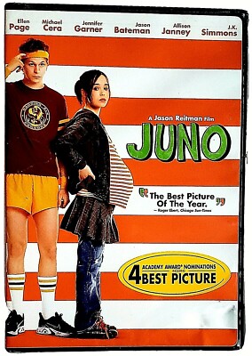 Juno DVD 2008 Ellen Page Michael Cera Jennifer Garner Brand New Factory ...