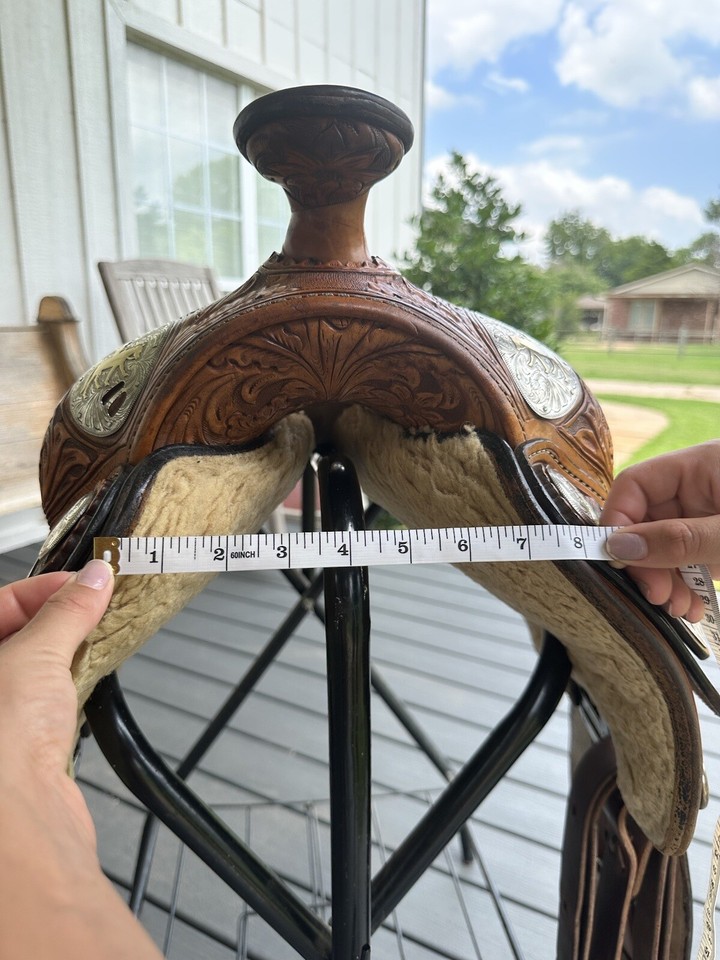 16” Dale Chavez Western Show Saddle FQHB Matching SET Breast Collar ...