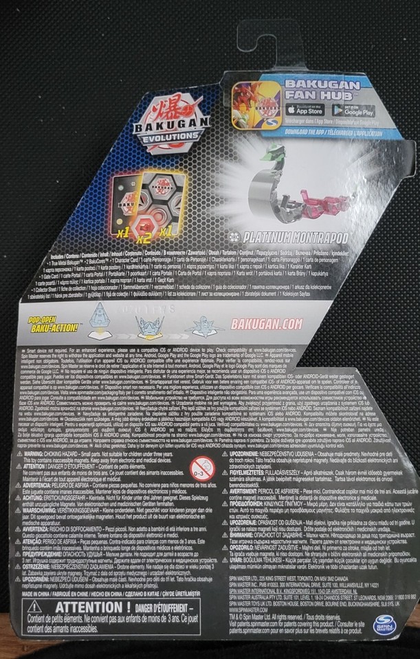 Bakugan Evolutions Montrapod Figure with Baku-Action Platinum Series ...
