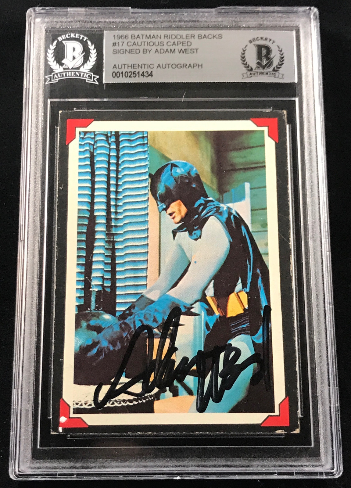 Adam West 1966 BATMAN Riddler Back Auto Rookie Card signed autograph ...