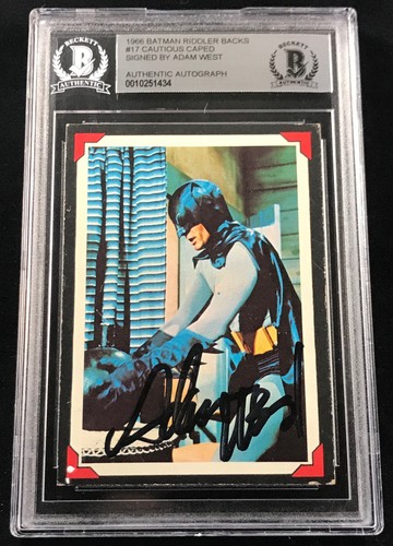 Adam West 1966 BATMAN Riddler Back Auto Rookie Card signed autograph ...