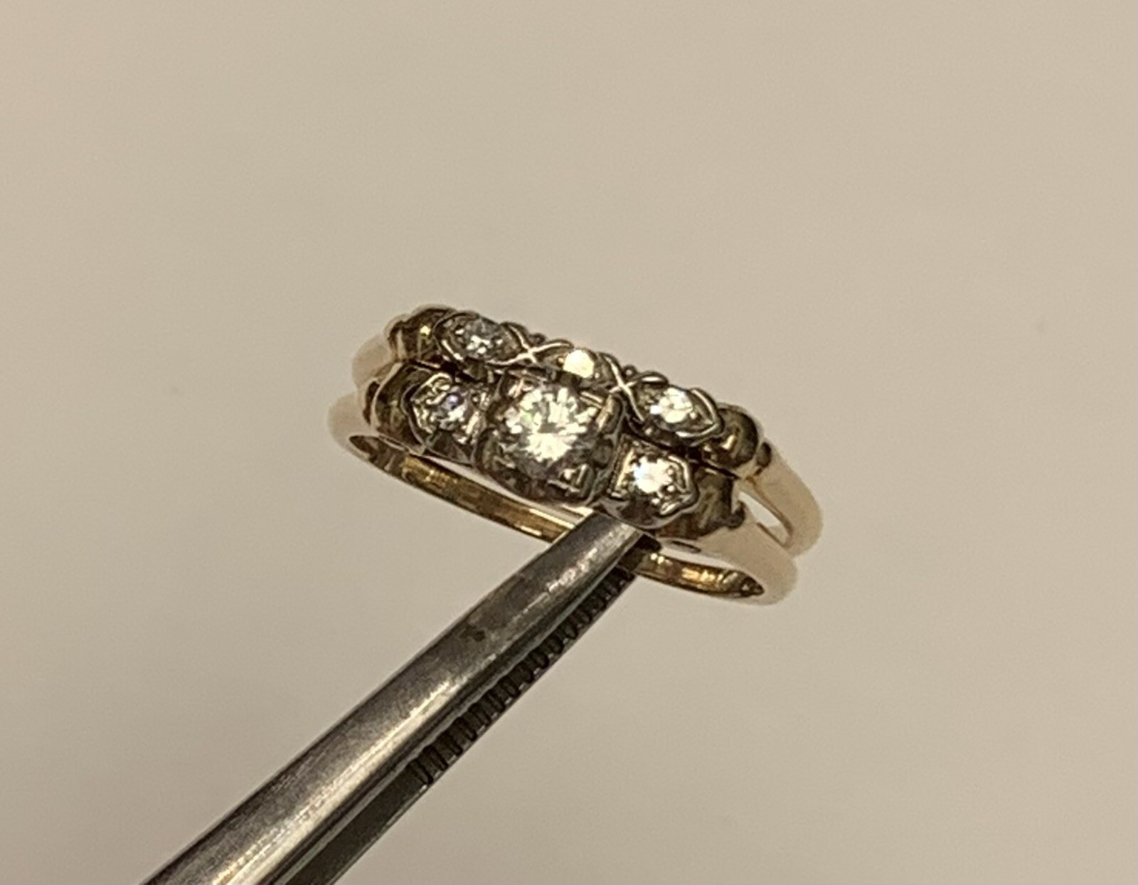 Vintage GRANAT BROS 18K 14K GOLD DIAMOND ENGAGEMENT W… - Gem