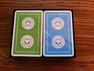 ACBL American Contract Bridge League Playing Cards Double Deck Hard ...
