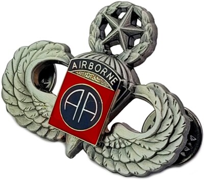 82nd Airborne Oxidized Master Jump Wing Military Insignia Badge US Army ...