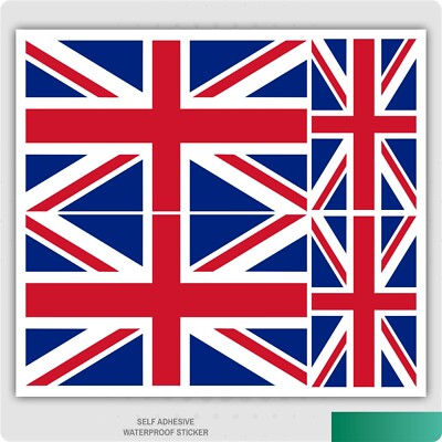 4 x Union Jack / British Flag Stickers for Car Van iPad Laptop Self ...