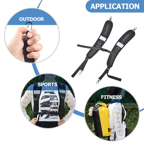 1 Pair of Drifting Backpack Straps Replacement Shoulder Straps Neoprene ...