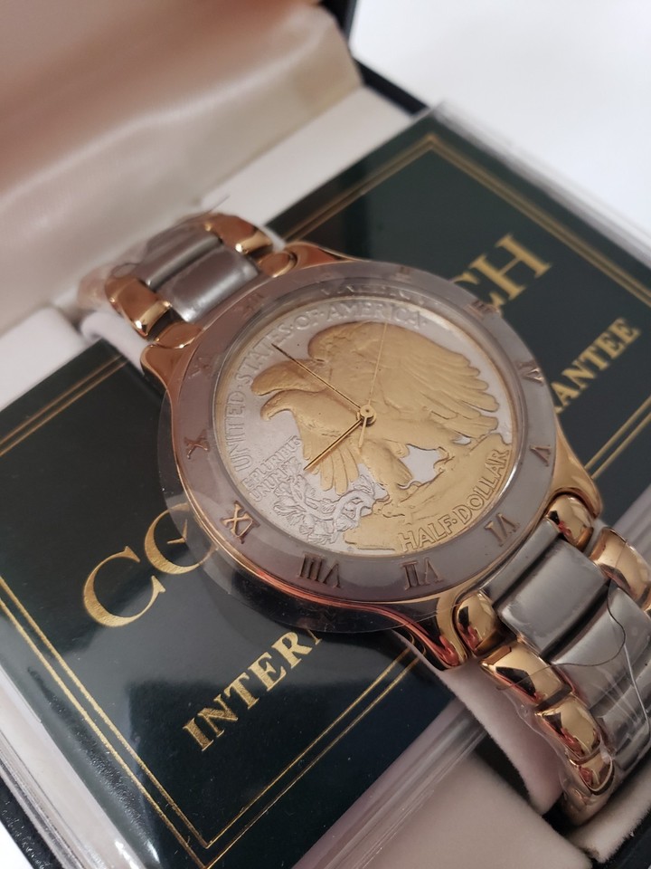 US Mint Kennedy Half Dollar Coin Watch – Swiss Quartz – Two-Tone – NOS ...