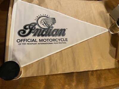 Indian Motorcycle Flag Newport Film Festival Rare Advertising Novelty ...
