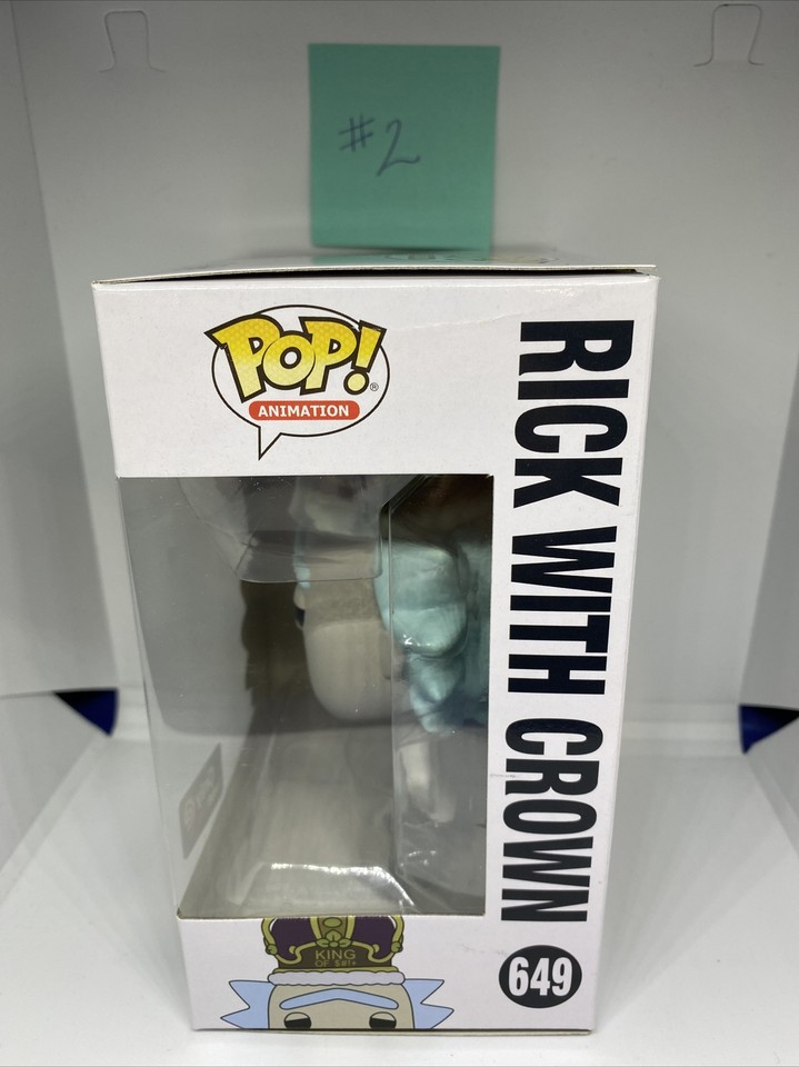 Funko Pop! Rick with Crown #649 Rick and Morty Gamestop Exclusive JUNE ...