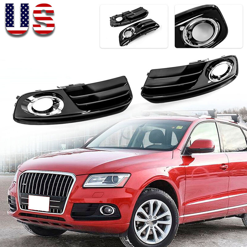 For 2013-17 Audi Q5 Front Bumper Fog Light Covers Lamp bezels side ...