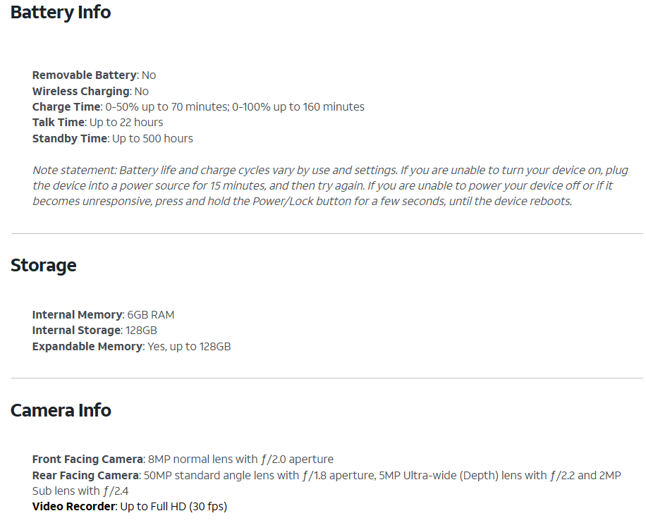 AT&T Motivate Pro 5G (SN509A) 128GB - Pearl White (AT&T) Smartphone ...