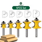 8mm Shank Bullnose Router Bit Set Bead Edge Moulding Profile Dowels ...
