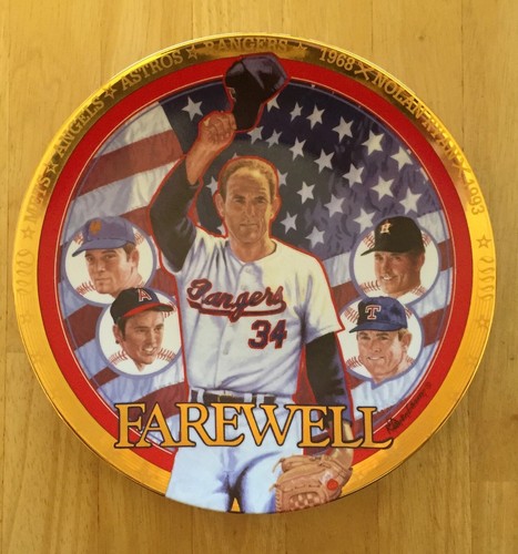 Nolan Ryan “Farewell” With The Texas Rangers Plate by The Hamilton ...