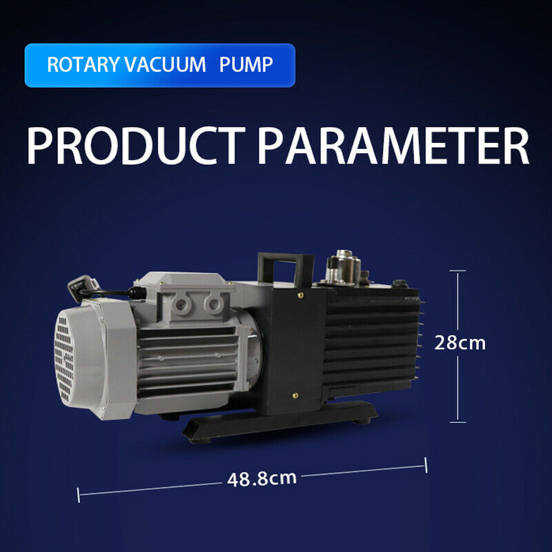 Lab Industrial 2 Stage Oil-sealed Rotary Vane Vacuum Pump 370W 0.06Pa ...