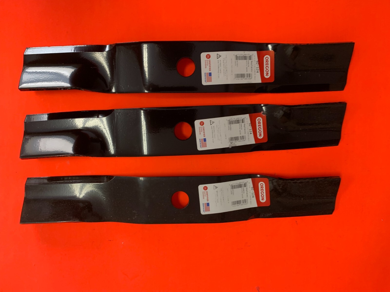 Set/3 mower blades for Kubota RCK48P on ZD222/ZD221 zero-turn K5576 ...