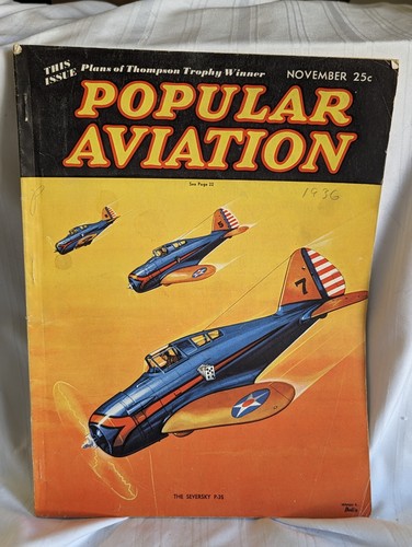 Popular Aviation magazine Nov 1936 Vol 19 No 5 Ziff Davis Publishing Co ...