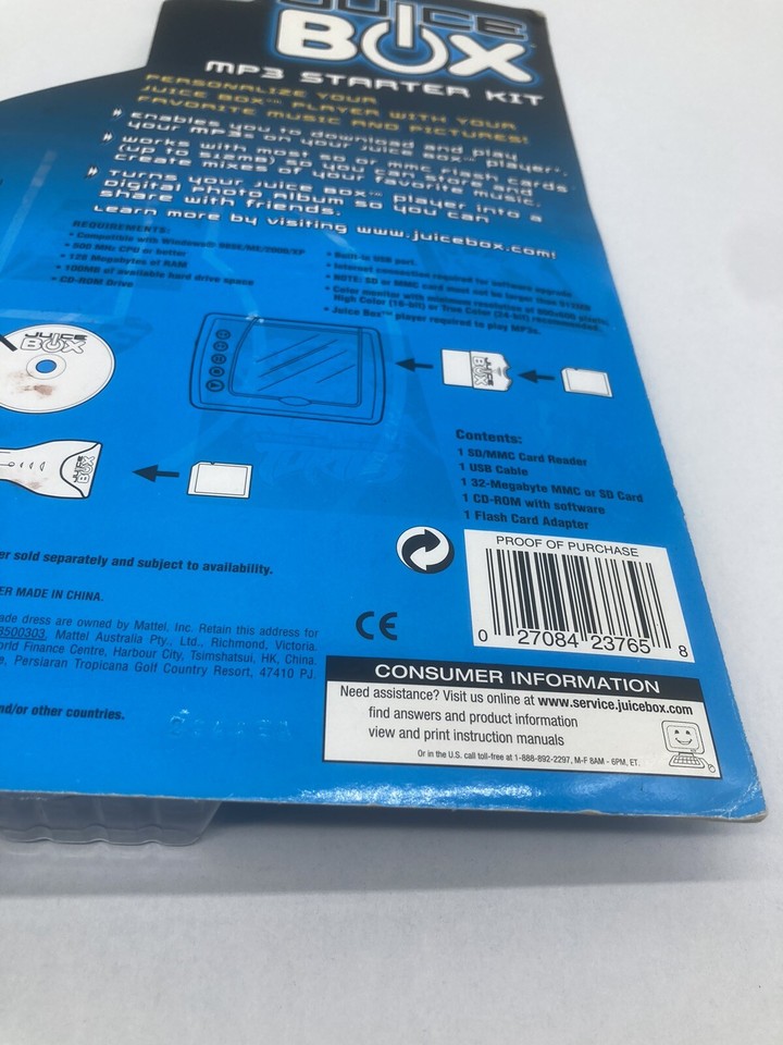 2004 Mattel Juice Box MP3 Starter Kit New in Packaging - Make Your Own ...