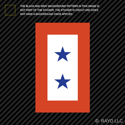 4" Two Blue Stars Service Flag Sticker Decal Self Adhesive Vinyl | eBay