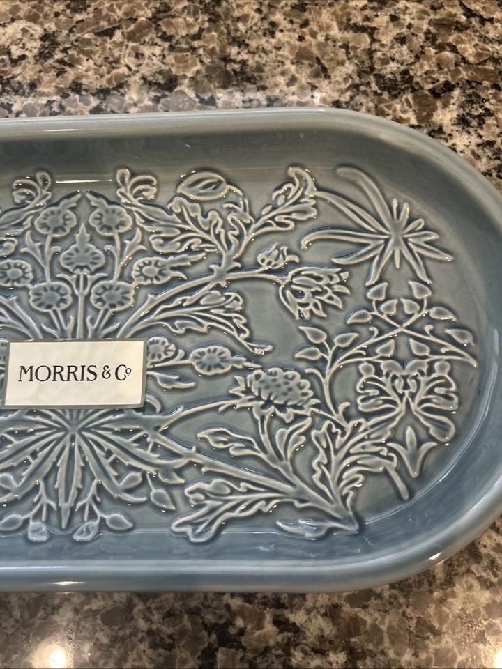 William Morris & Co. Blue Large Vanity Tray Bathroom Collection New | eBay