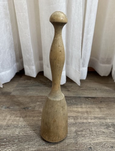 Wooden Food Stomper Pounder Masher Tamper Mushroom Head Primitive ...