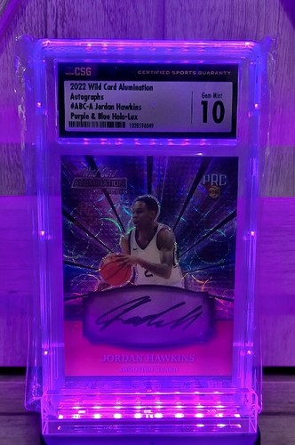 2022 Wild Card #1/10 CSG Gem Mint 10 Holo-Lux Jordan Hawkins Auto RARE ...