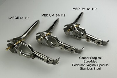 Cooper Surg Euro Med 64-112 Medium 64-114 Large Pederson Vaginal Specula Lot 3 | eBay