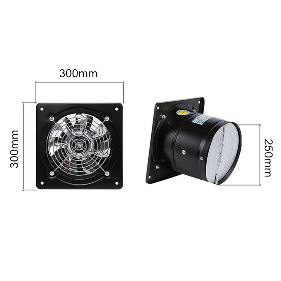 6/8/10" Exhaust Fan Ventilation Extractor Fan 110V Wall-Mounted Blower ...