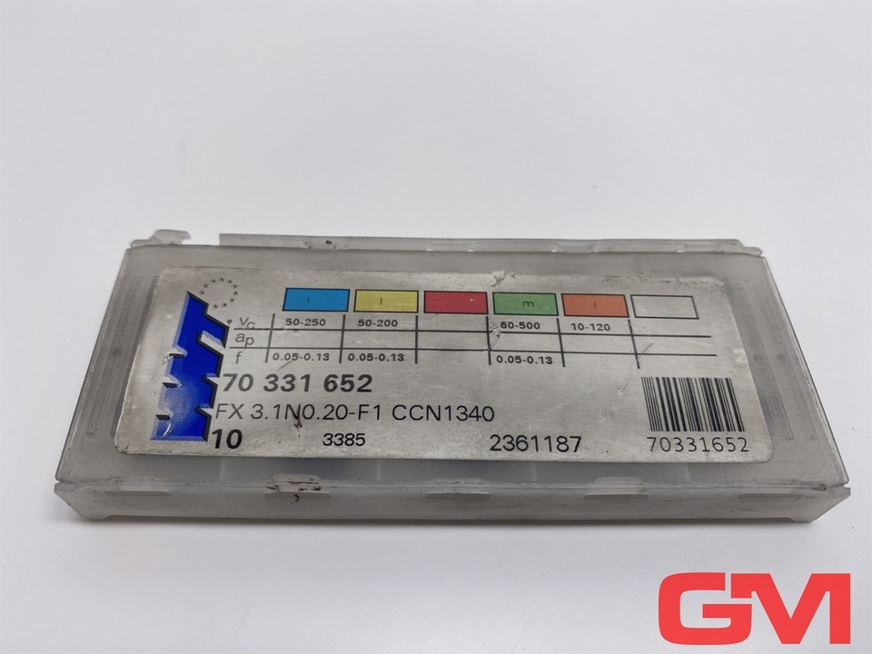 Ve 10x Schneidkörper 70331652 Carbide Grooving Insert Fx 3.1N0.20-F1 ...
