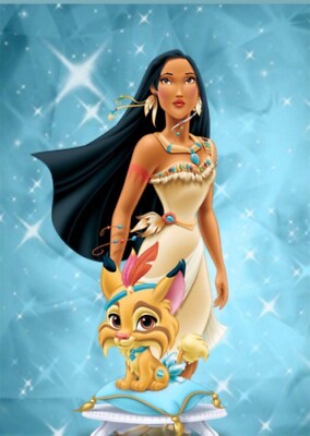 Princess Pocahontas & Royal Pet DIY Full Round Drill 30x40cm Diamond ...