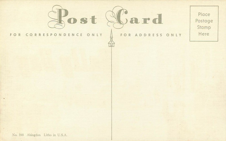 Postcard Church Rally Day Red Corvette Convertible Psalm 95:6 Unused ...