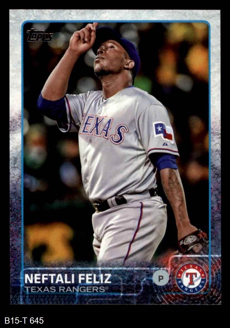 2015 Topps #645 Neftali Feliz A Rangers VARIATION 8 - NM/MT | eBay