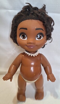 Disney Moana Baby Doll w/ Shell Necklace- 12” Moana toddler toy | eBay