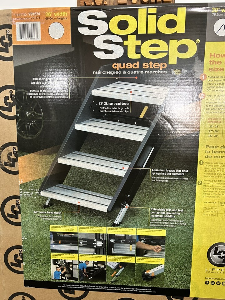 NEW Lippert Components Solid Entry Step Quad Step for RV Trailer 30 ...