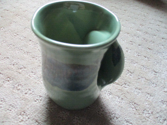 Neher Pottery Glaze Clay In Motion Right Handed Hand Warmer Mug 2014 ...